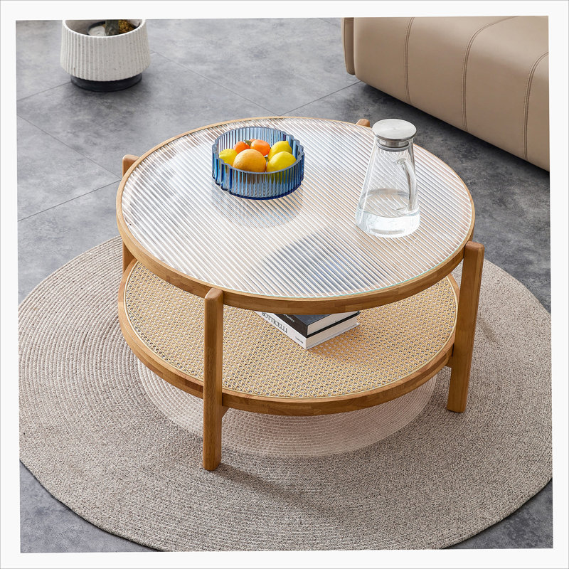 Small round rattan table store